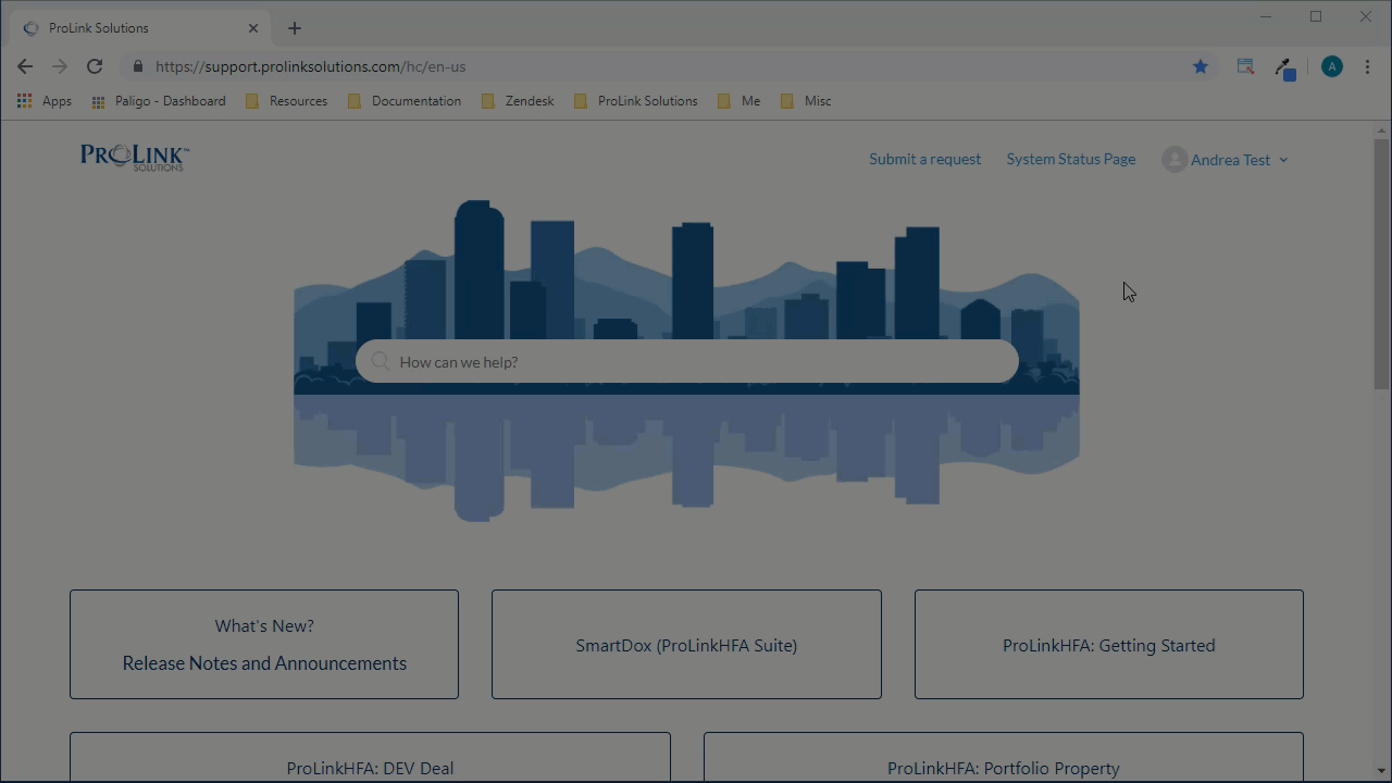System Status Page – ProLink Solutions