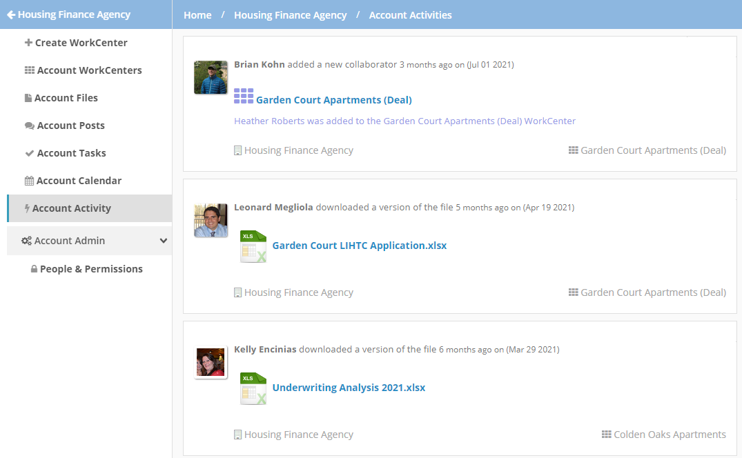 Account Activity – ProLink Solutions